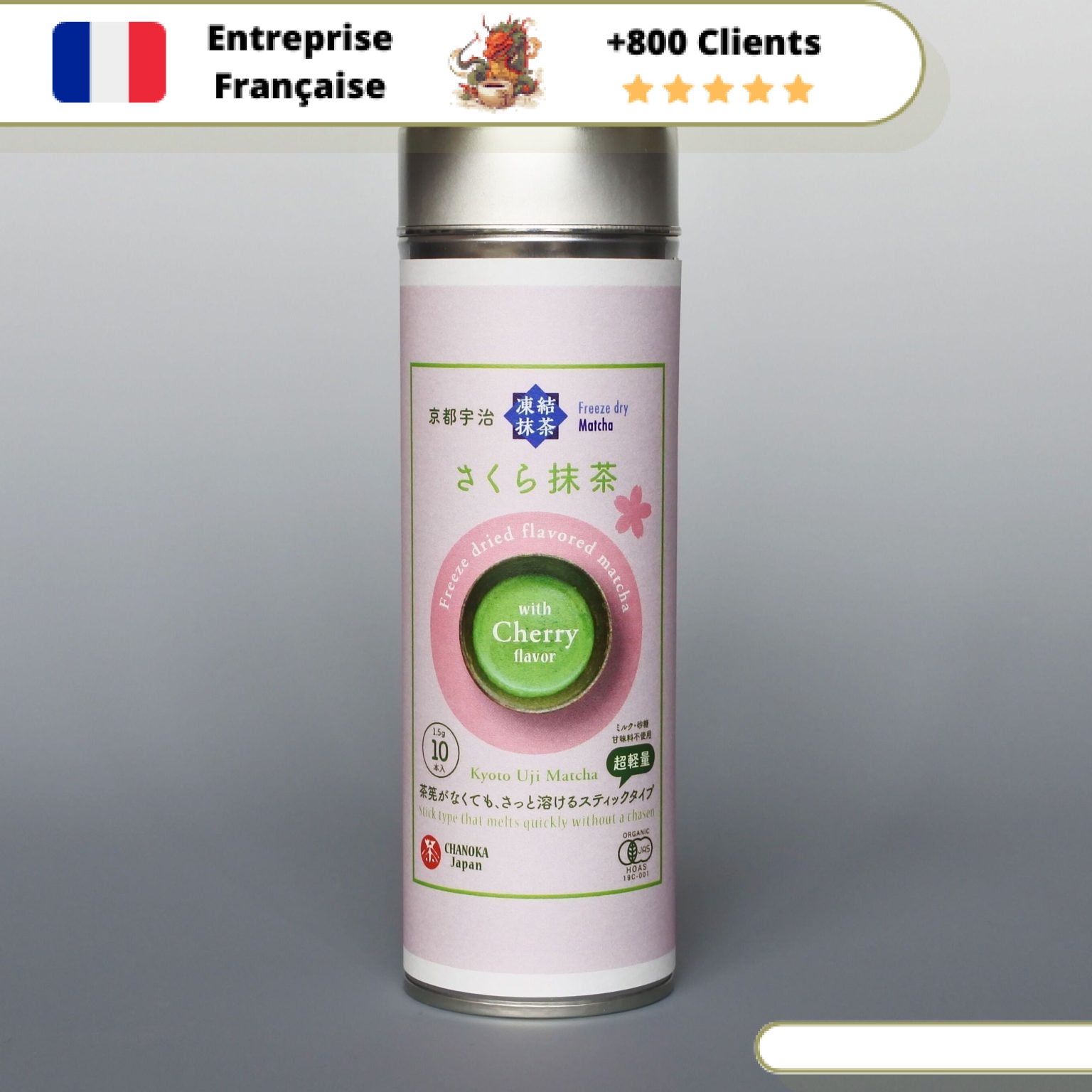 Matcha Sakura Bio Lyophilisé en Sticks | Mon Armoire à Thé